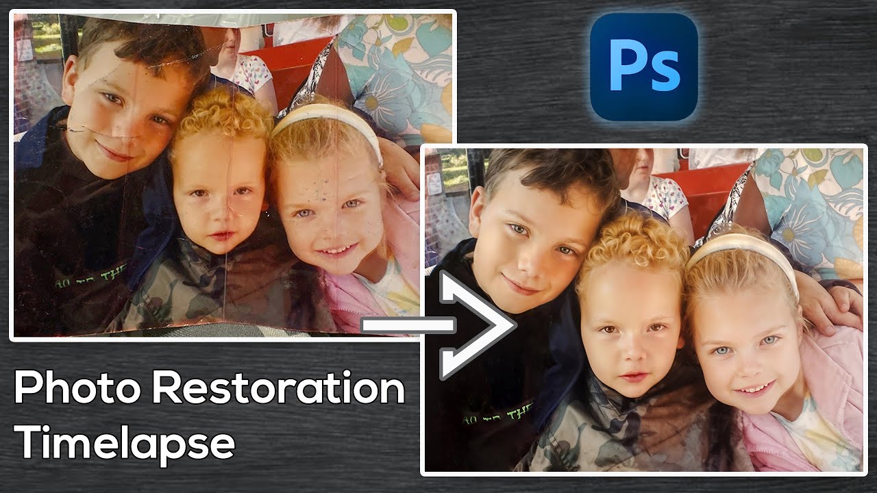 Photo Restoration Timelapse. Manual Photo Restoration with Photoshop ...