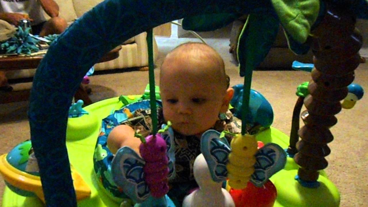 Baby Lucas on his new toy! - YouTube