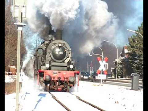 German Winter Steam Train Scenes in Snow, 9 Jan 2009 - YouTube
