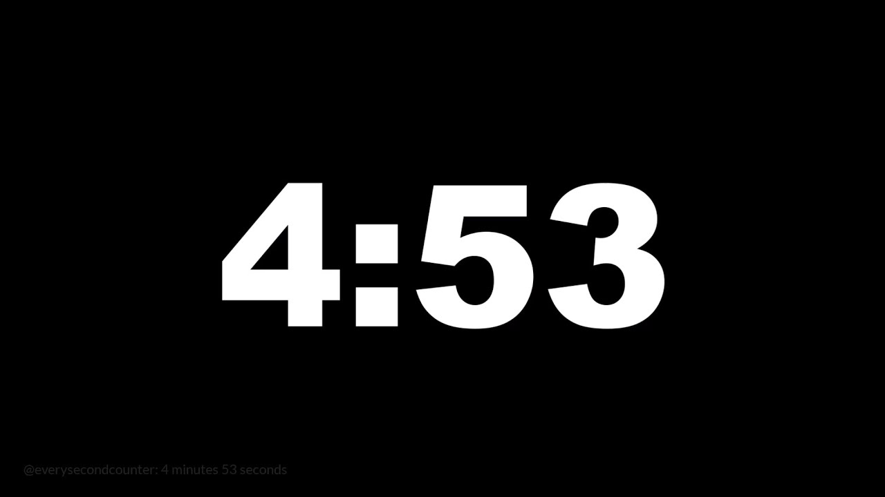 4 minutes 53 seconds [293 secs] clock timer countdown || Alarm Focus ...