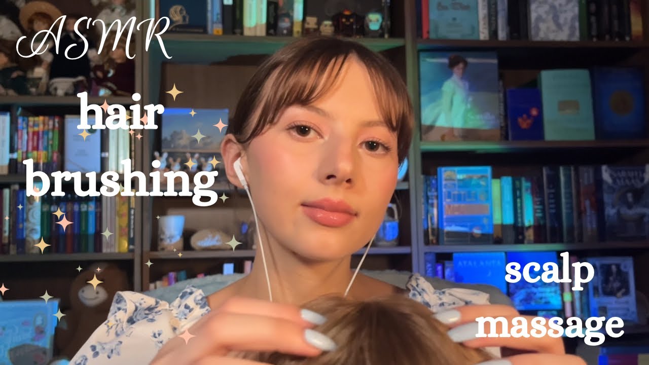 ASMR~hair brushing, brush tapping, scalp massage 💆‍♀️ - YouTube