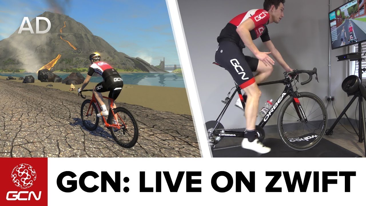 GCN Vs. Zwift - Live! Si Richardson Takes On The Watopia Volcano And ...