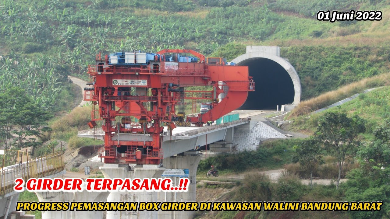 2 Girder Terpasang..!! Progress Pemasangan Box Girder Di Kawasan Walini ...