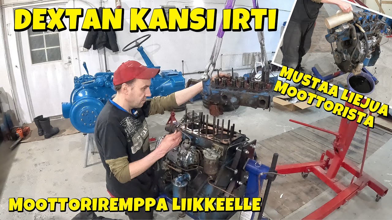Fordson DEXTA - Moottorin purku #1/2 | Dexta engine repair started ...