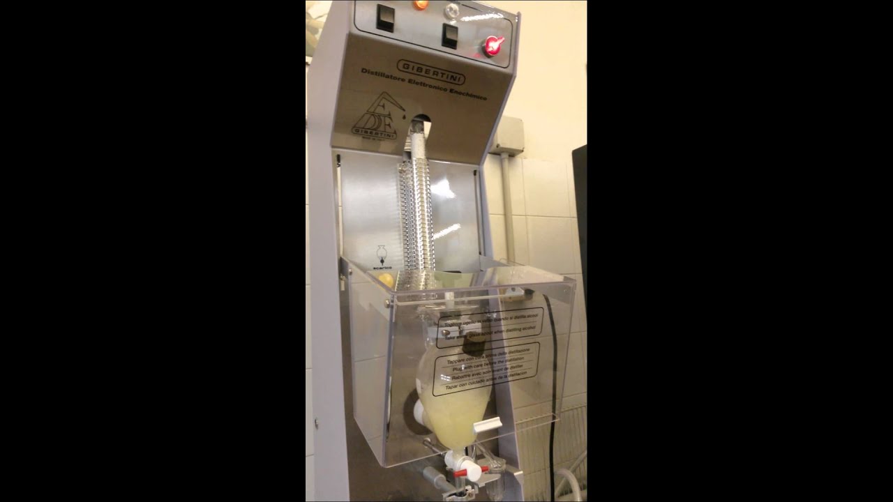 Distillatore Gibertini per analisi dell'alcol - metodo brevettato - YouTube