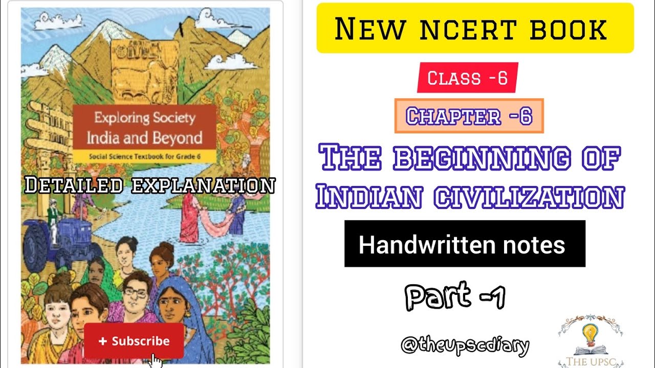 class 6 history|| chapter -6 📚 handwritten notes || part -1 The upsc ...