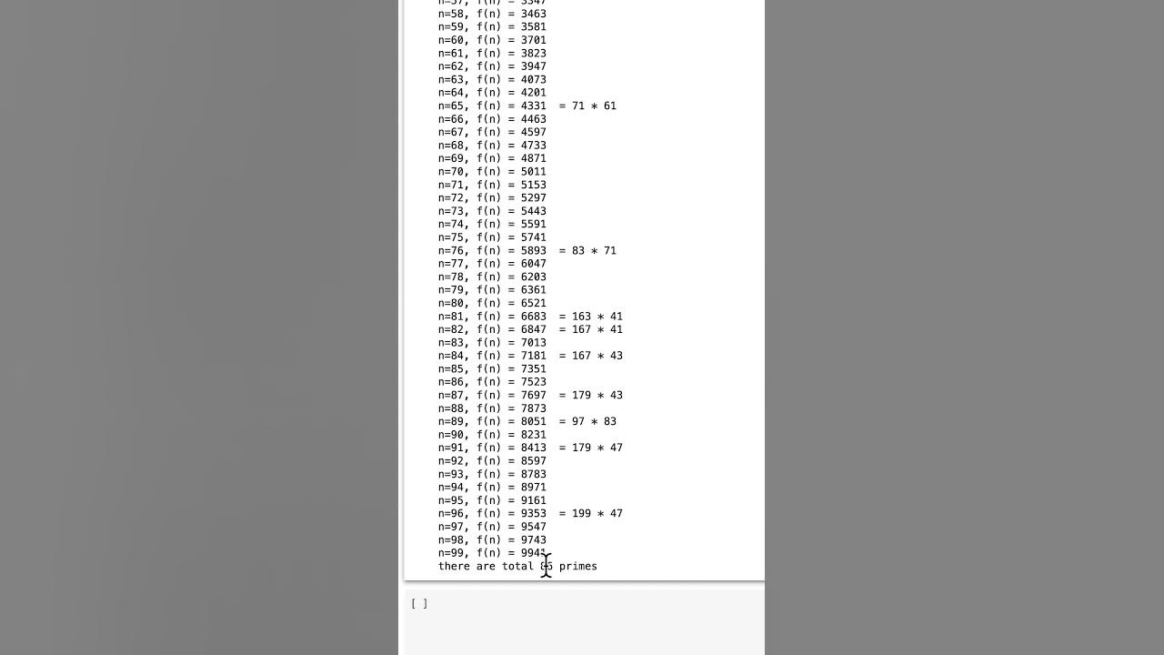 Euler's Prime-Generating Polynomial n^2+n+41 - YouTube