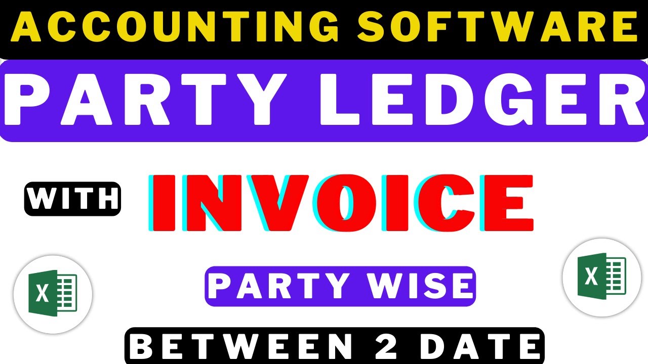 Fully Automatic Party ledger Account with invoice | automatic invoice ...