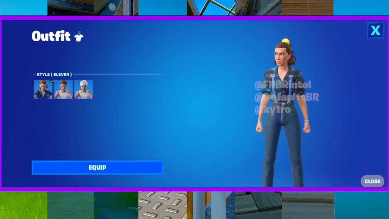 FORTNITE STRANGER THINGS ELEVEN SKIN SHOWCASE! - YouTube