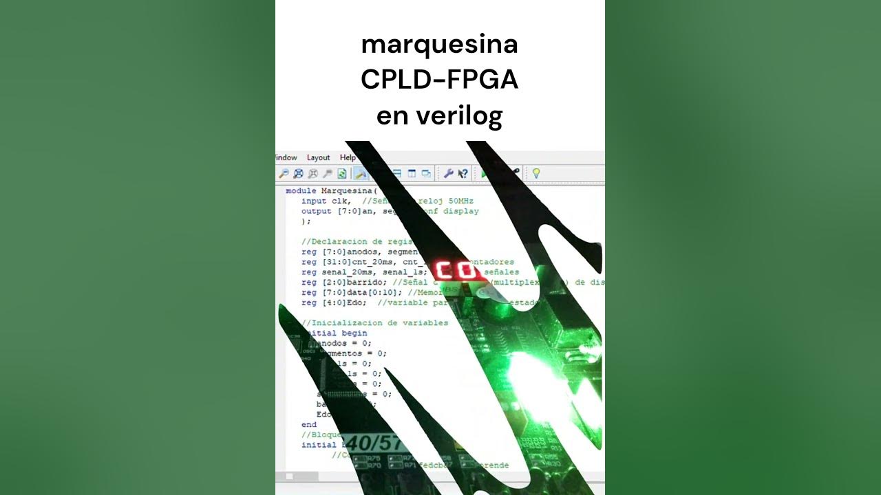 Marquesina con 8 displays multiplexados. FPGA-CPLD. #verilog #FPGA #CPLD #HDL #vhdl - YouTube