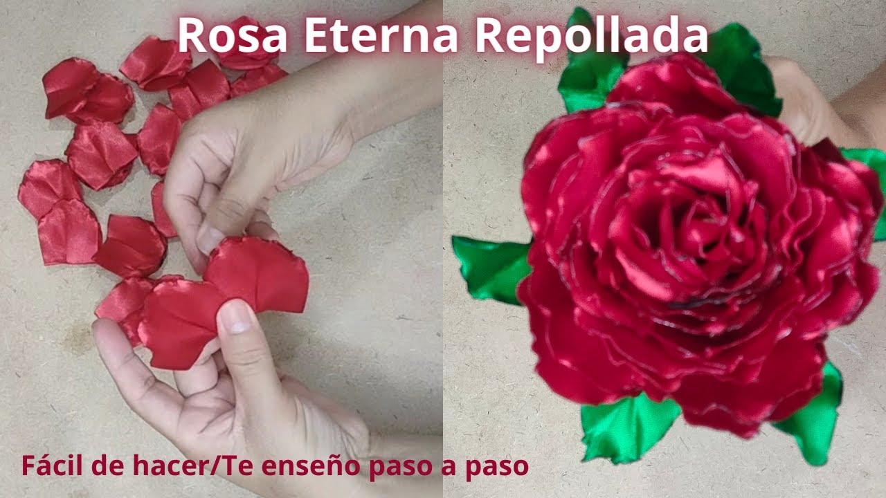 Te muestro como hacer la Rosa Eterna Repollada es muy facil y como siempre te lo explico paso a ...
