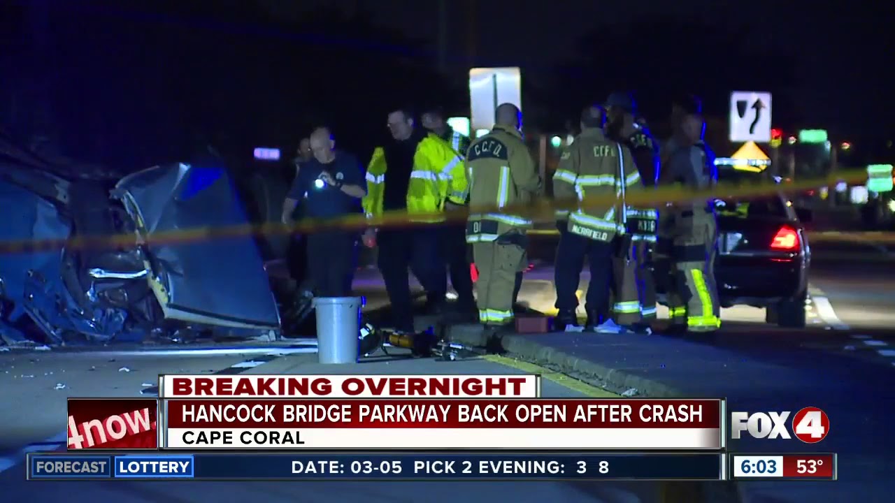 Road back open after major crash on Del Prado Blvd. in Cape Coral - YouTube