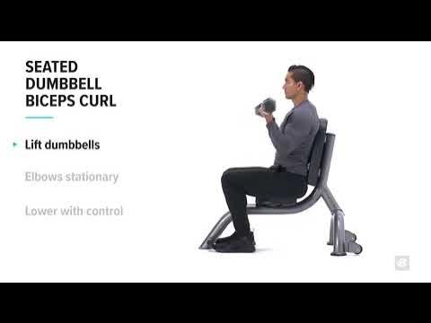 Seated dumbbell biceps curl - YouTube