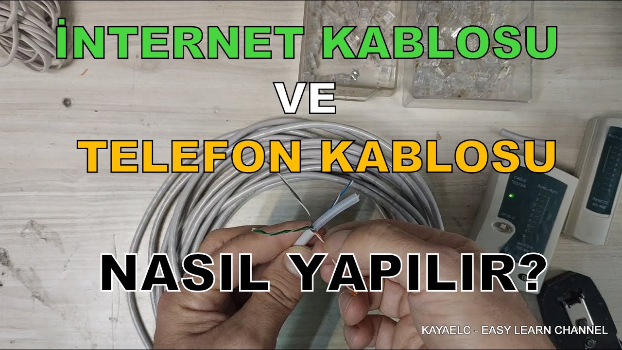 İnternet ( Ethernet - RJ45 ) ve Telefon ( RJ11 ) Kablosu Nasıl Çakılır ...