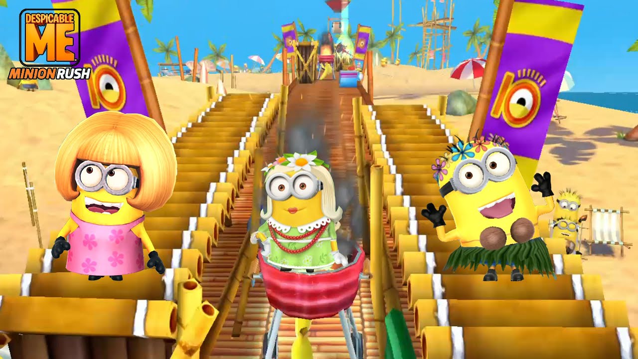 Minion Rush Special Mission 10 th ANNIVERSARY At Minion Beach Dancer ...