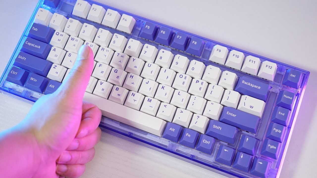 앱코 AG75 완성도 높은 가스켓 마운트 기계식 키보드 - YouTube