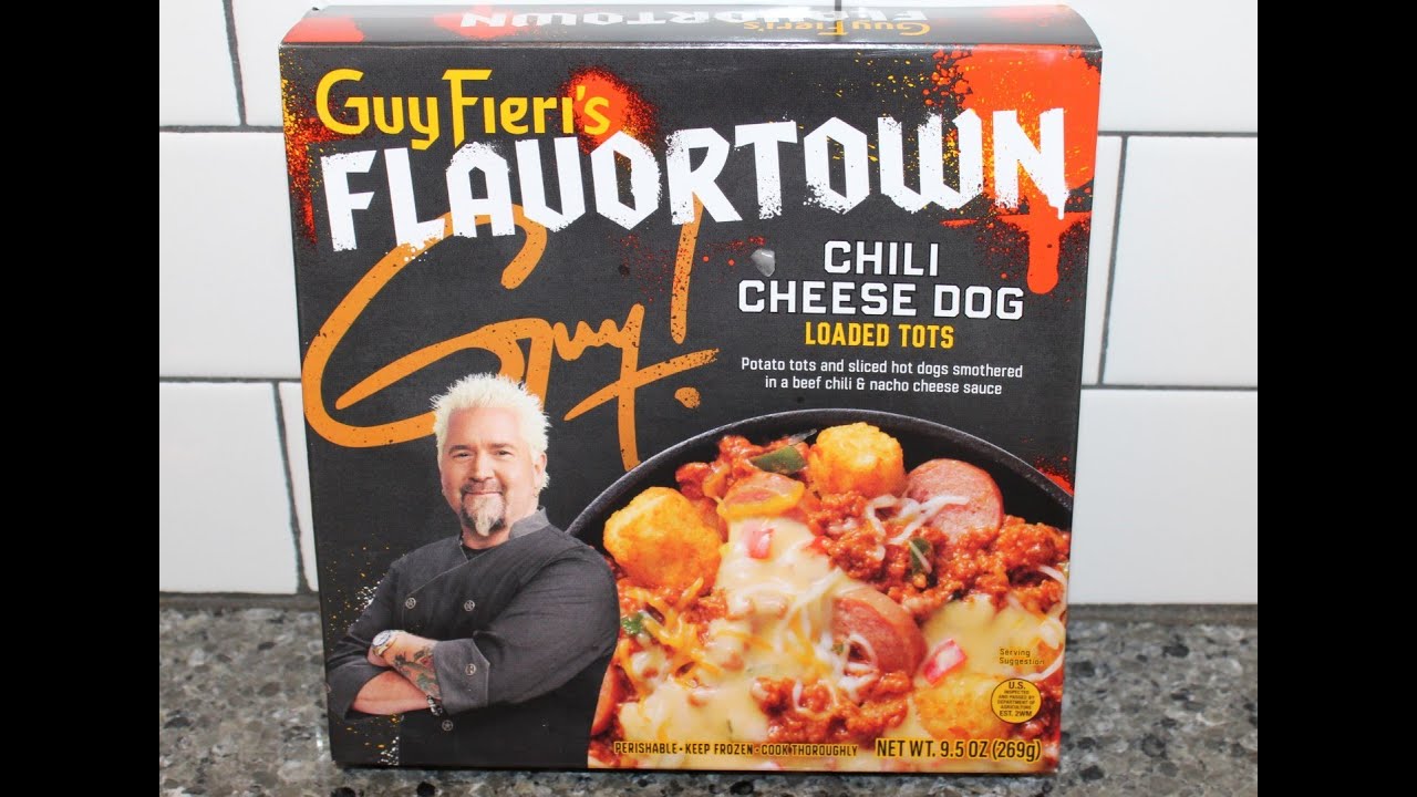 Guy Fieri’s Flavortown: Chili Cheese Dog Loaded Tots Review - YouTube