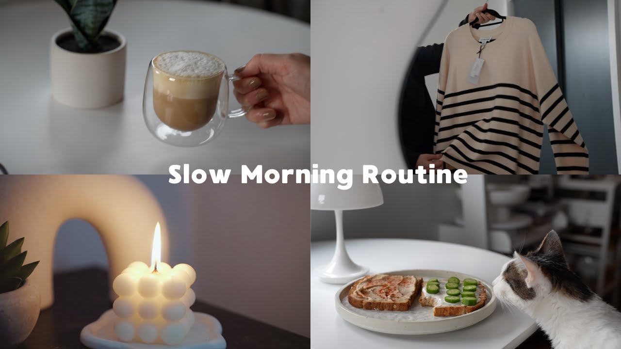 Slow Morning Routine 🕯️☕ cozy and slow rituals to start the day I self ...