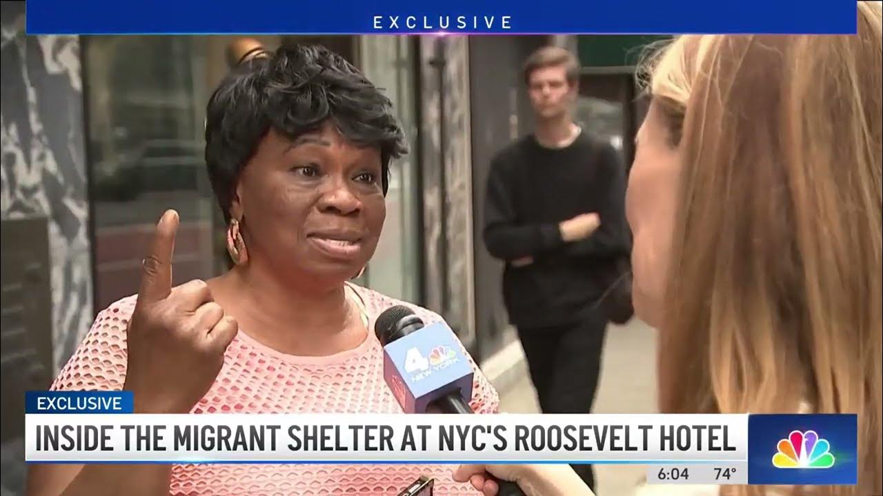 EXCLUSIVE: See inside the migrant shelter at NYC's Roosevelt Hotel | NBC New York - YouTube