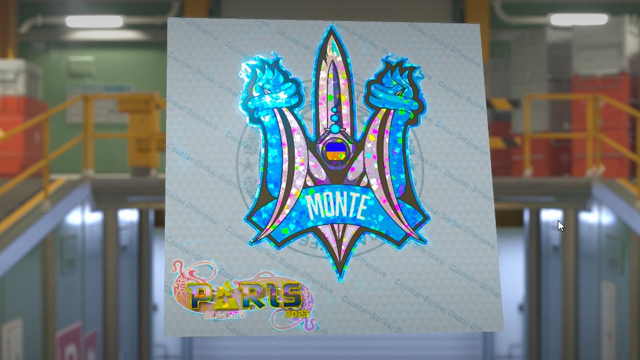 CS2 Updated MONTE Glitter Paris Sticker - YouTube