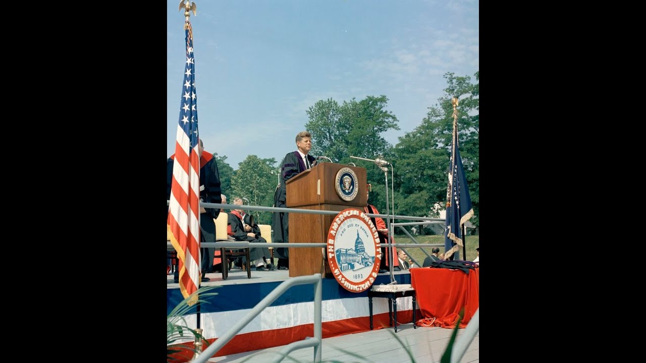 President John Fitzgerald Kennedy's commencement address at American ...