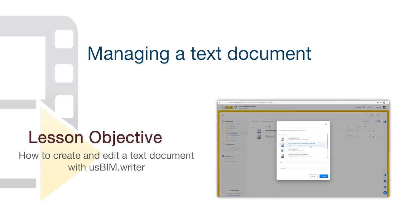 usBIM Tutorial - Managing a text document - ACCA software - YouTube
