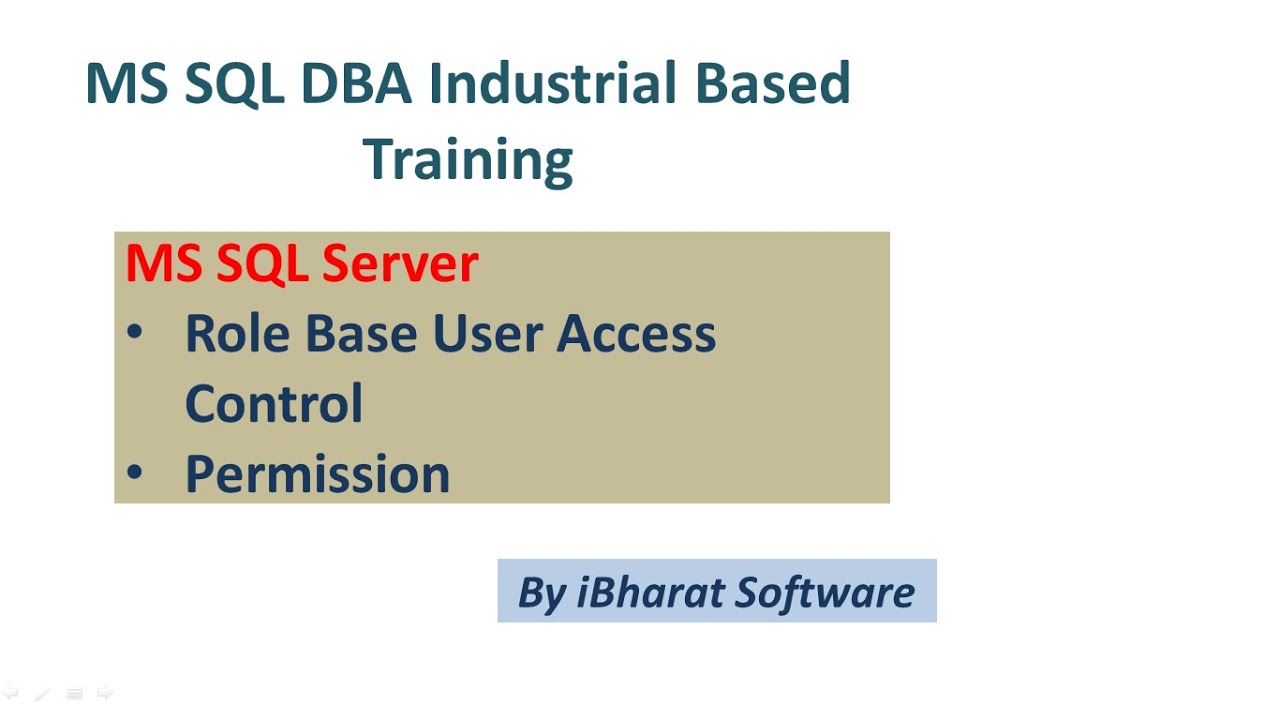 Create Role, User & Assign Permission to Role in MS SQL Server in HINDI Day 12 (Part 03) - YouTube