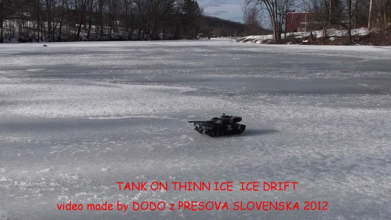 TANK ON THINN ICE DRIFTING DRIFT DEUTSCHE PANZER WINTER SPRING NATO ...