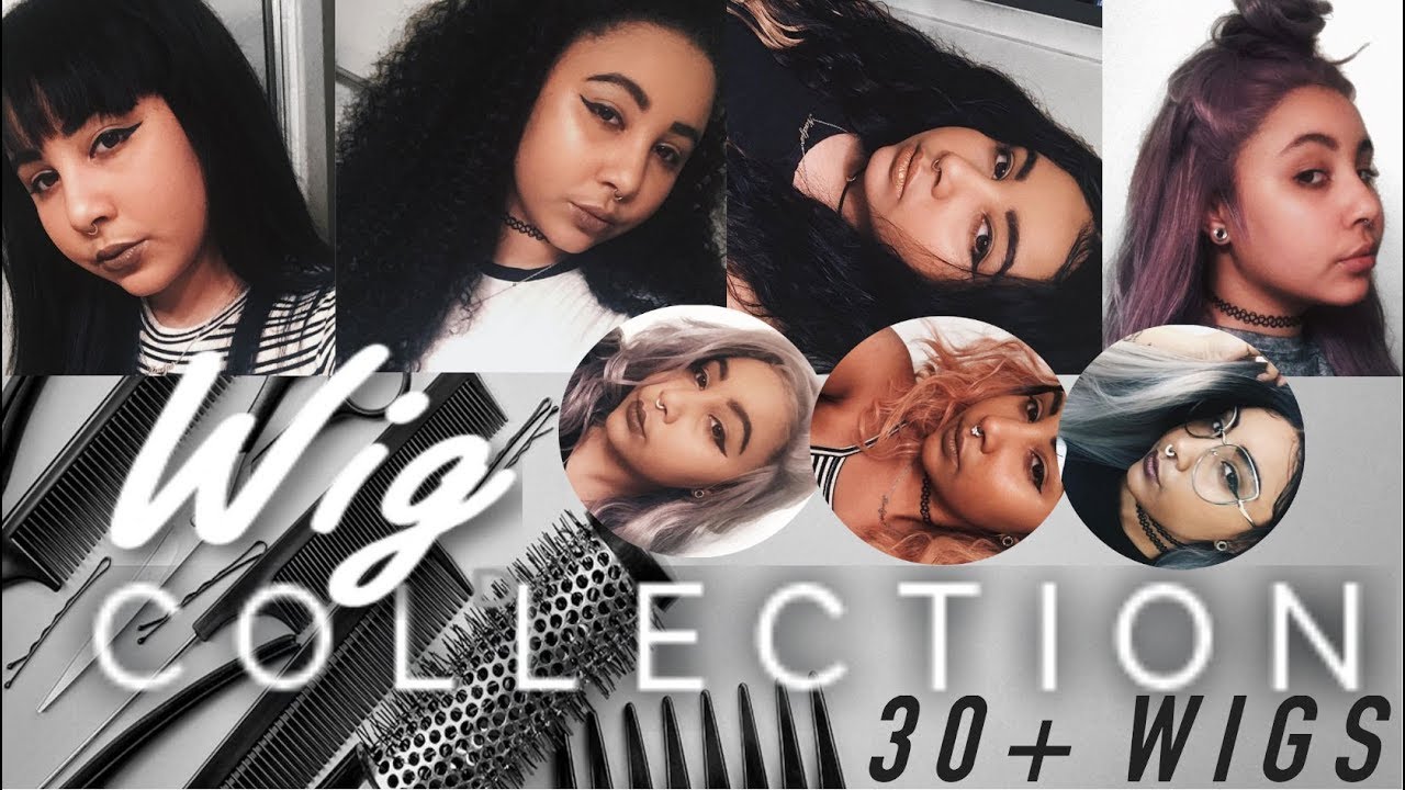MY MASSIVE WIG COLLECTION 2018! SYNTHETIC + HUMAN HAIR - YouTube