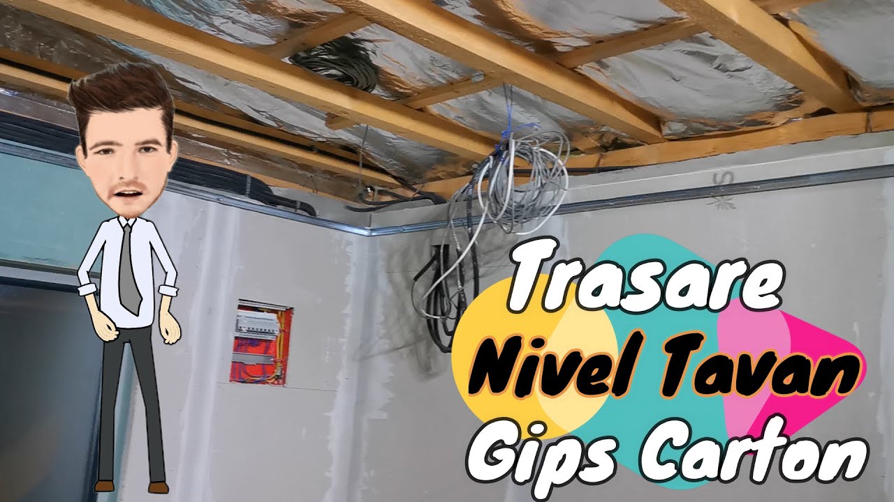 Constructie Tavan (Fals) pentru Gips Carton | Trasare Nivel - YouTube