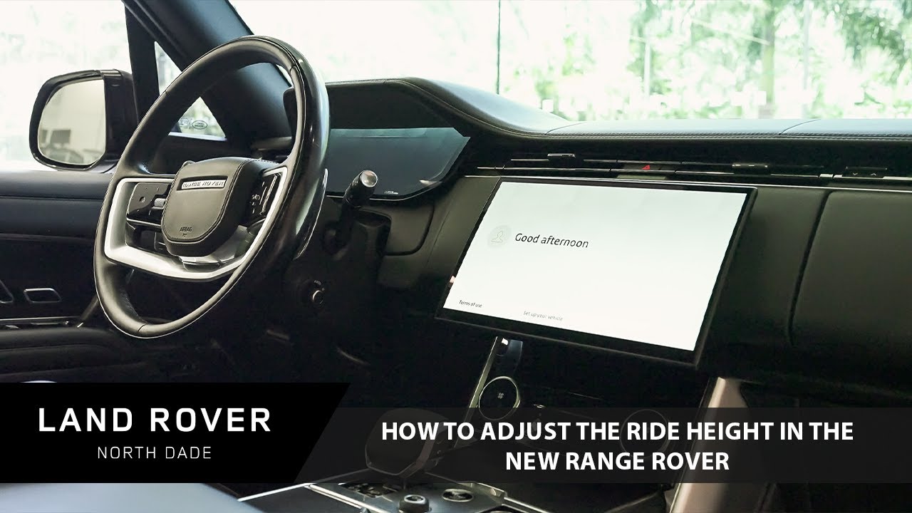 How To Adjust The Ride Height in The New Range Rover - YouTube