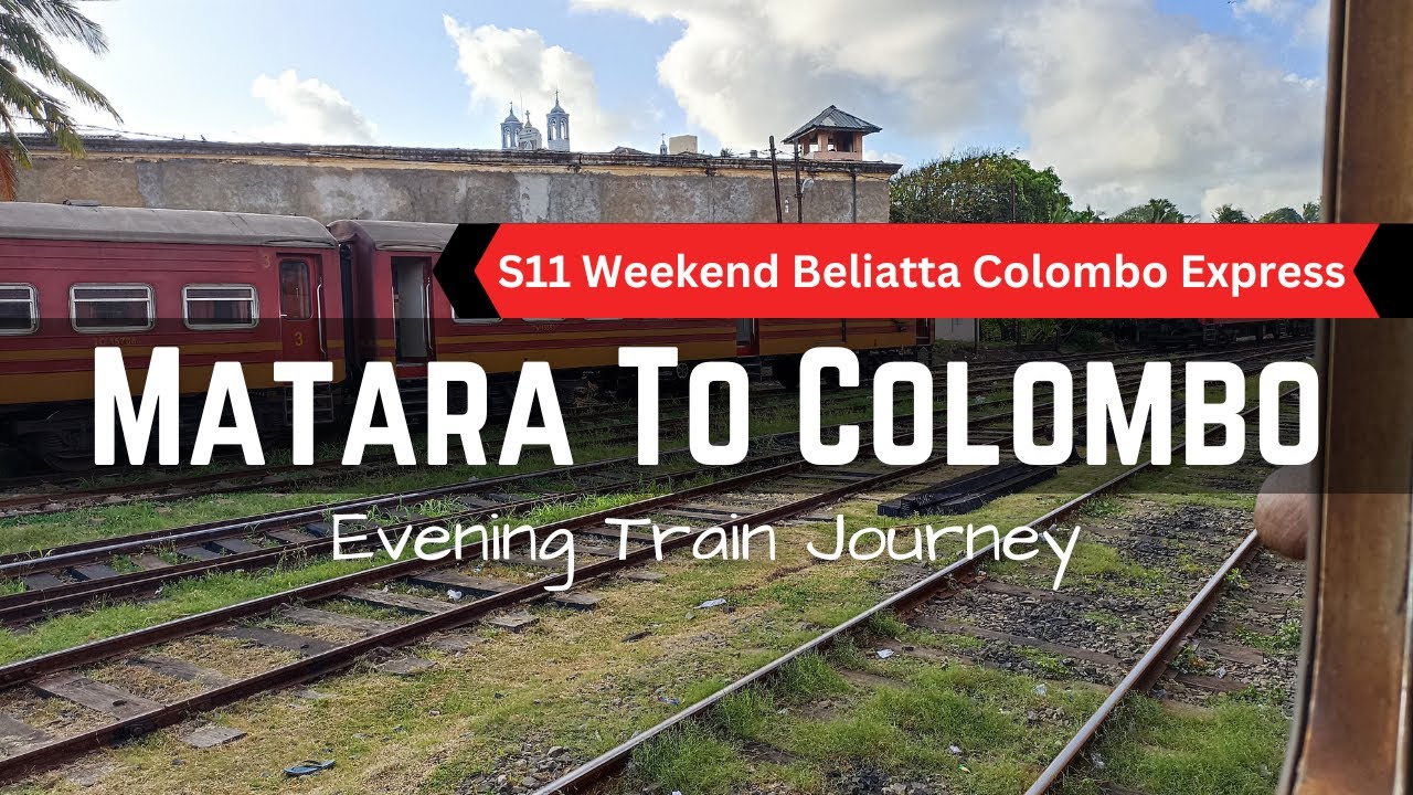 Matara to Colombo train journey at beautiful evening | S11 8061 ...