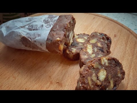 Shokoladli kolbasa.Ushaqligimizdan gelen dad.Shirin kolbasa.Шоколадная колбаса.Рецепт из детства