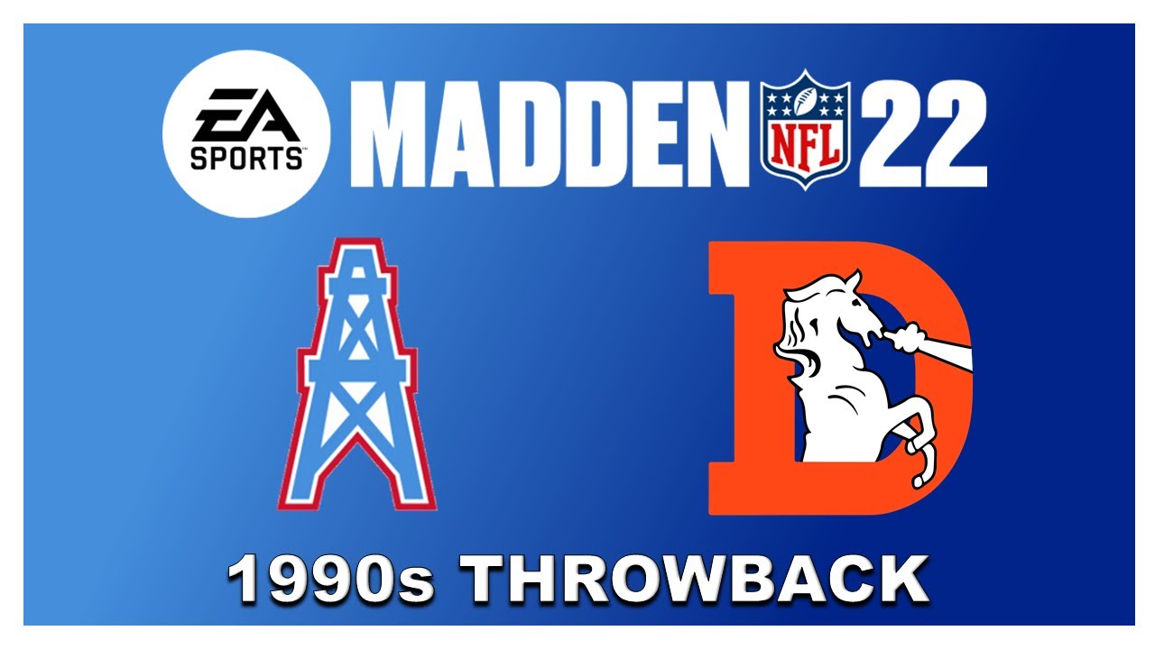 BRONCOS vs OILERS | 1990s Throwback Uniforms | Madden NFL 22 - YouTube