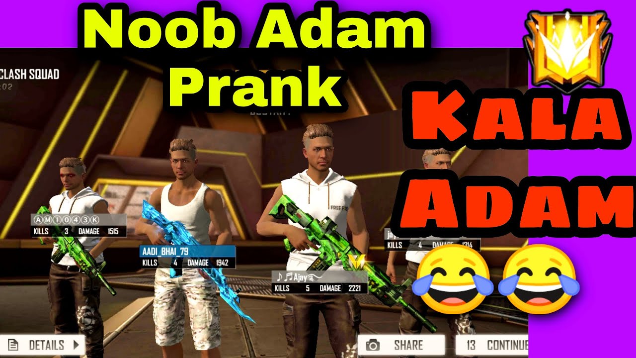 Noob Adam Gameplay 😂😂|| Free Fire🔥 - YouTube