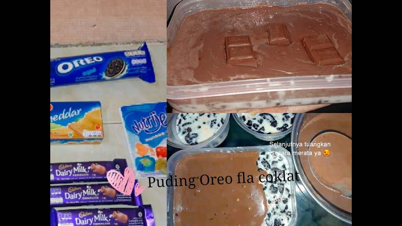 Puding Oreo fla coklat susu yang lagi viral & anti gagal - YouTube