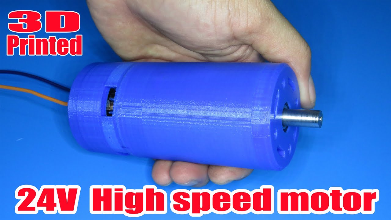 How to make a high speed 24V motor | 3D printed DC motor - YouTube