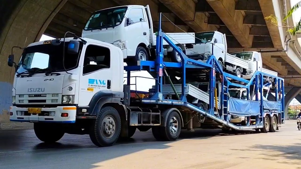 TRUCK TRAILER PENGANGKUT MOBIL, TRUCK TRAILER KONTAINER HINO, PUSO ...