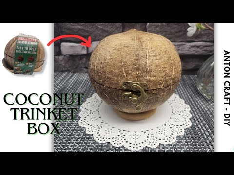 Coconut Shell Craft Idea - Jewelry / Trinket Box 👌 easy fun project to ...