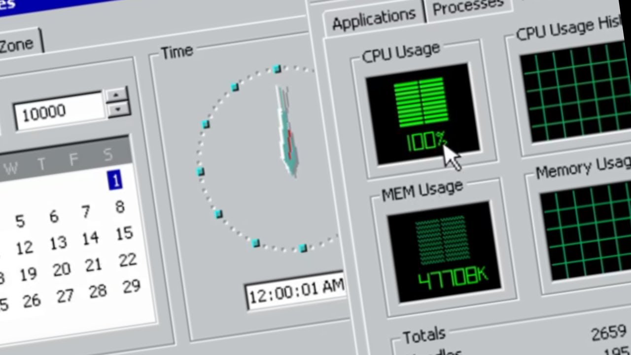 What if you set year 10000 on Windows 2000? - YouTube