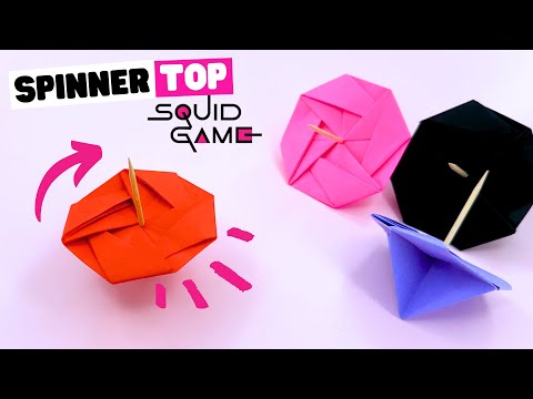 Squid game spinning top tutorial, how to make squid game spinner top