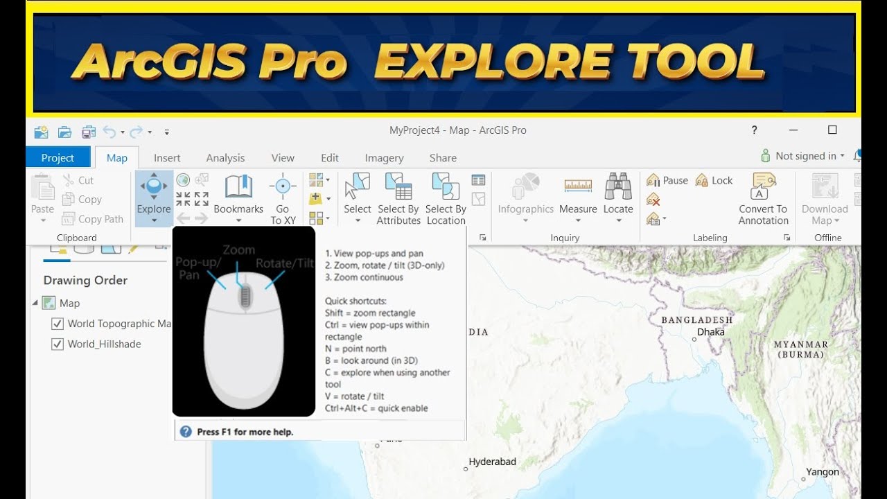 Use the Explore tool to navigate the map I mapping and visualization I ...