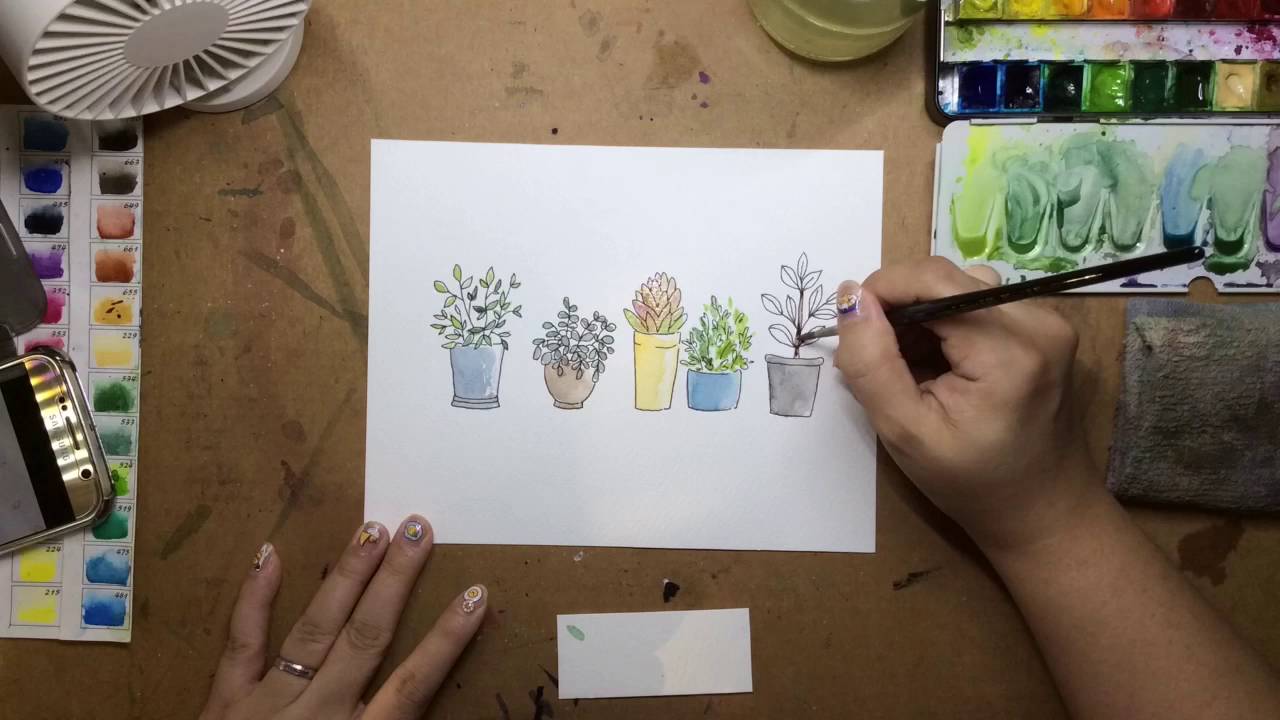Basic Illustration With Leach - Plants 2 - YouTube