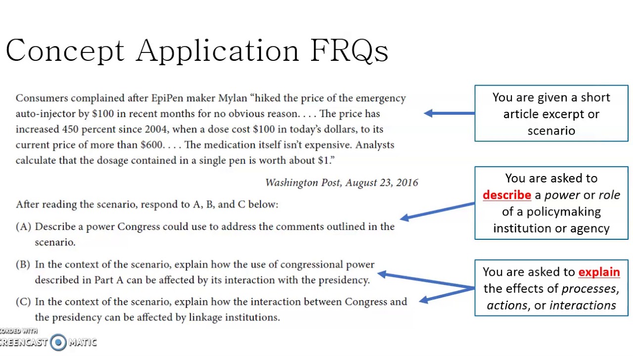 Concept Application FRQ I - YouTube