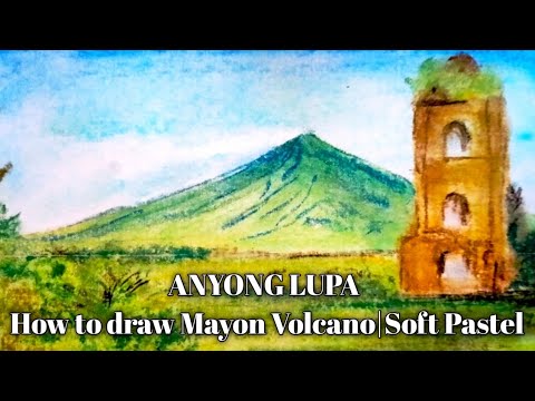 How to draw Mayon Volcano|Soft Pastel - YouTube