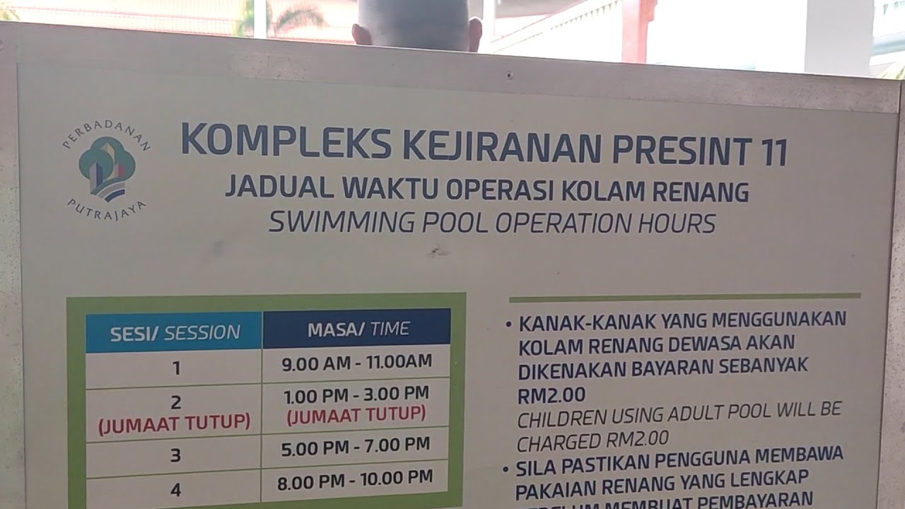 Kolam Renang Putrajaya Presint 11 - YouTube