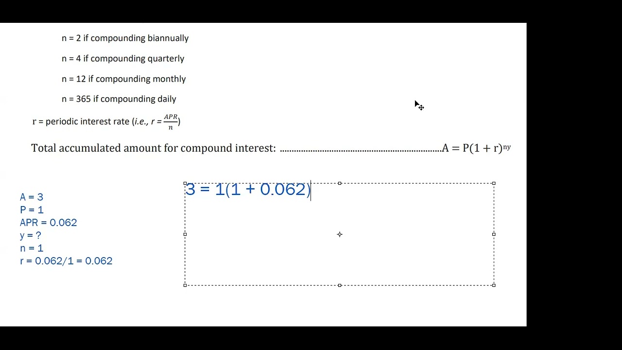 How long will it take an amount of money to triple? - YouTube