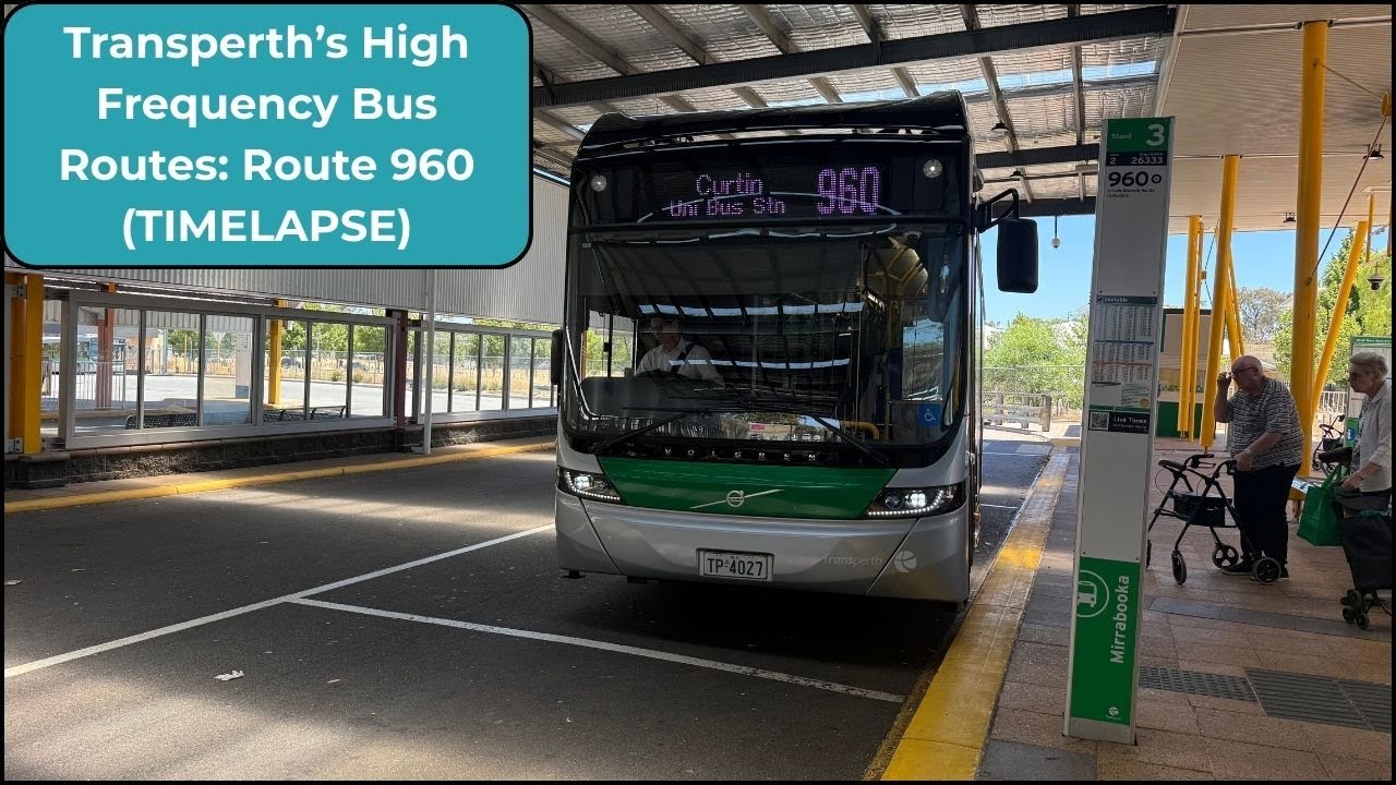 Transperth's High Frequency Bus Routes: Route 960 (TIMELAPSE) - YouTube