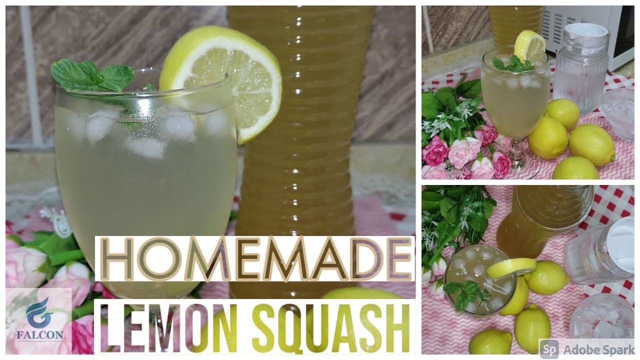 Easy & Quick | Homemade Lemon Squash | Fresh Summer Drink | Lemonade ...