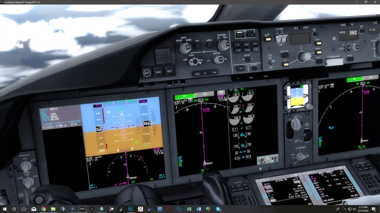 QualityWings 787 Screen Flash 2 - YouTube